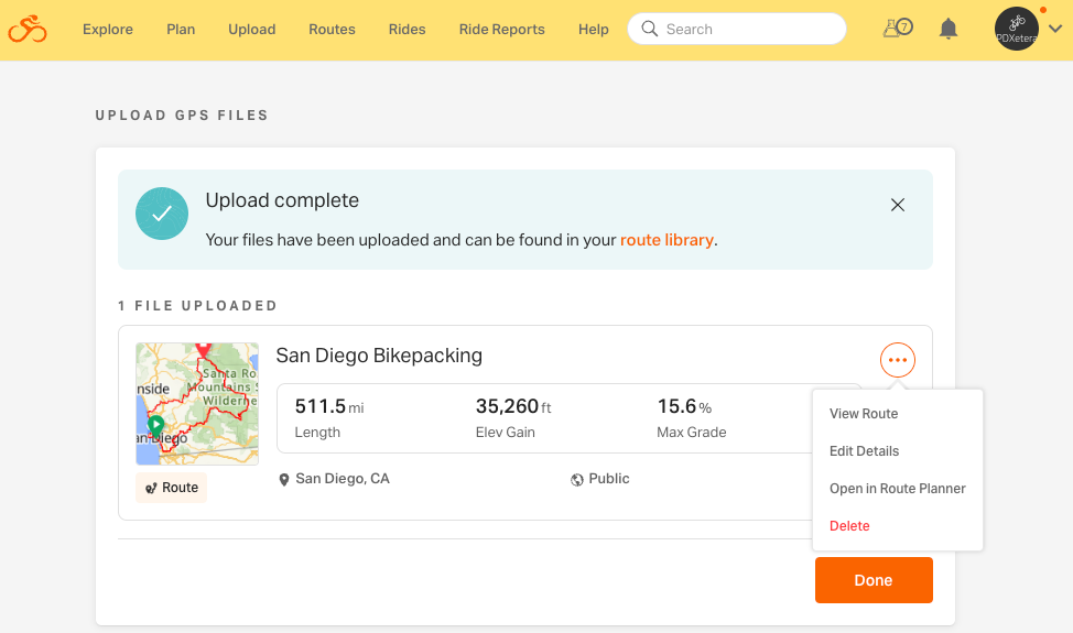 Event Account Upload Page – Ride with GPS Help Center