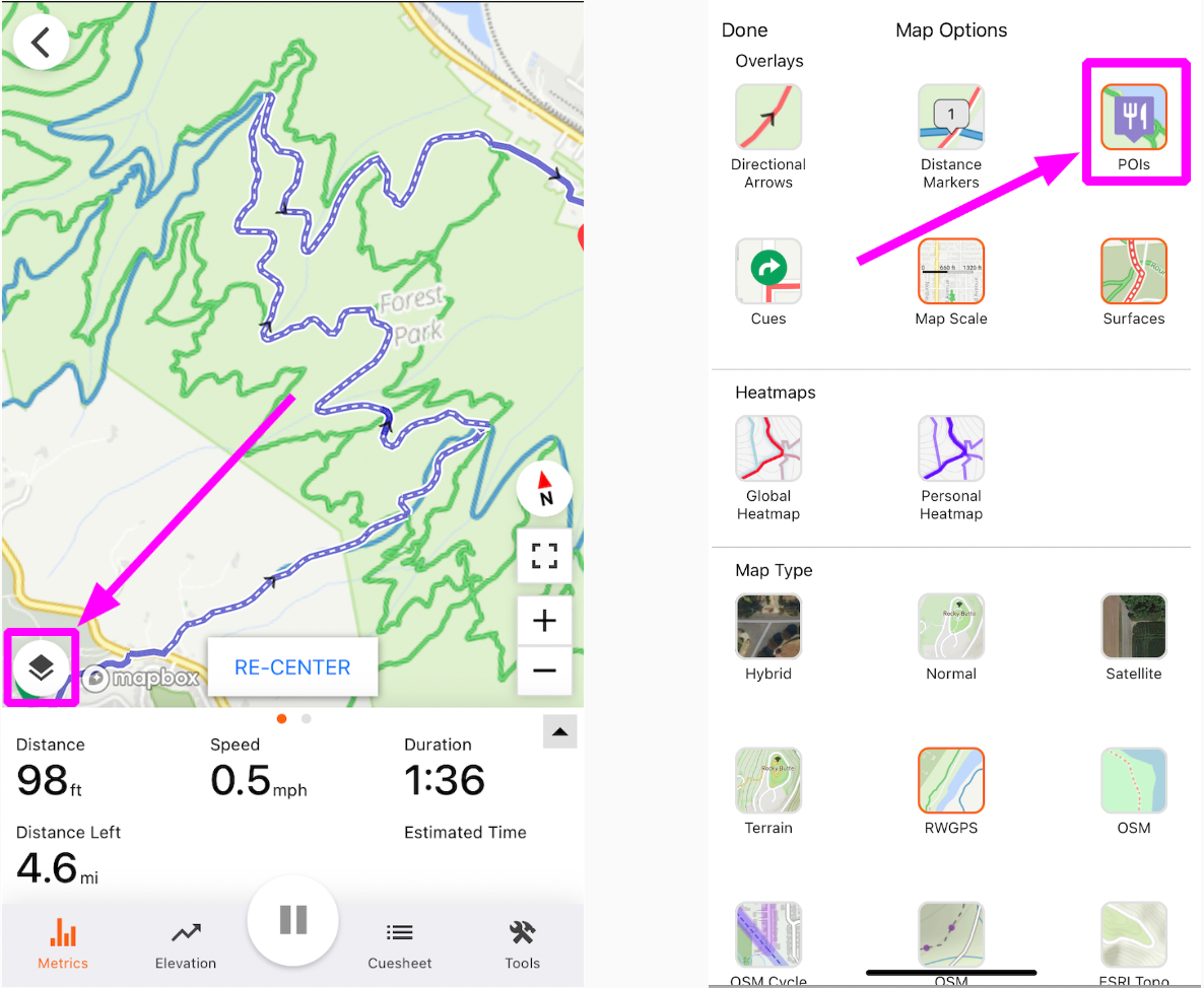 Add POI During an Activity Recording – Ride with GPS Help Center